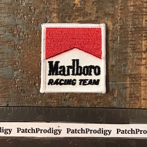 Vintage Marlboro Racing Team Logo Iron-on Patch NASCAR Twill 1970's F1 ...