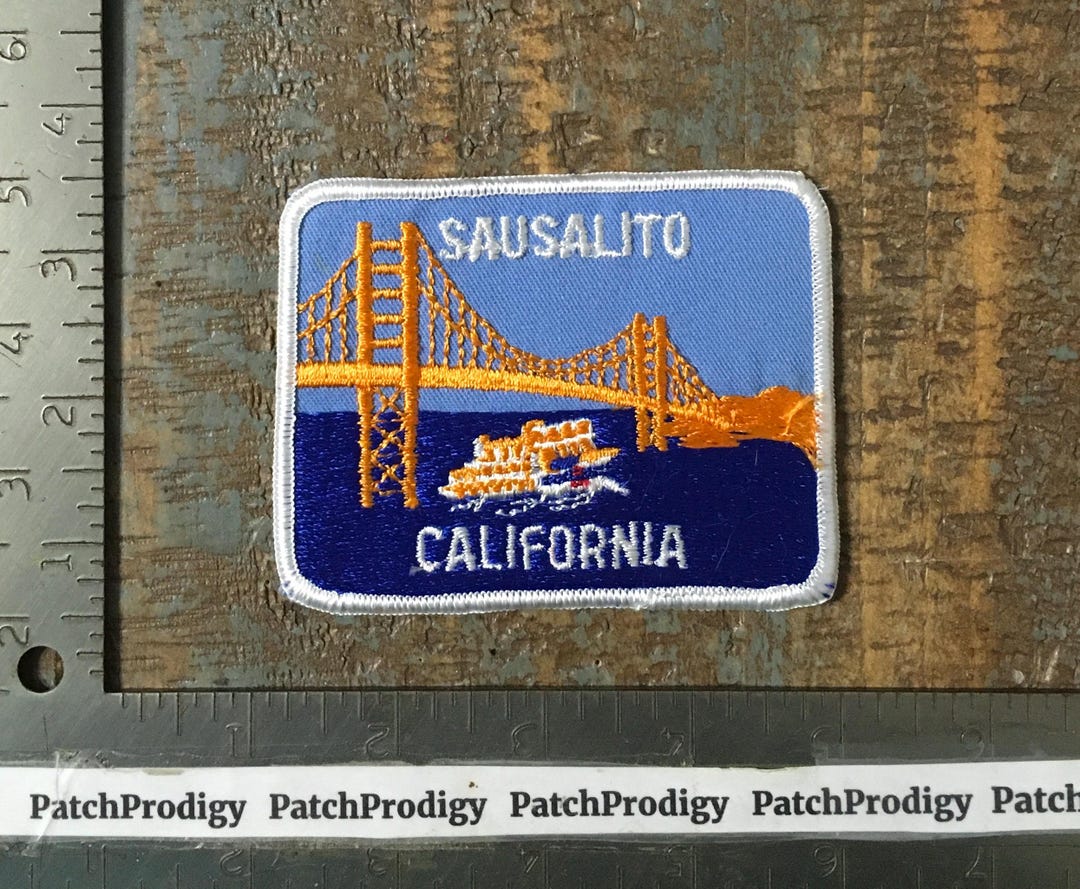 Vintage SAUSALITO California City Golden Gate Bridge Ferry Boat Ship Water Travel Souvenir ...