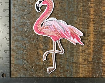 Large Patch Pink Flamingo Patch 10 Cm Big Iron on Patches Embroidery ...