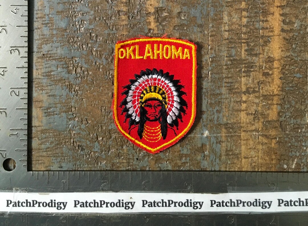 Vintage OKLAHOMA Native American Chief Headdress State Travel Souvenir ...