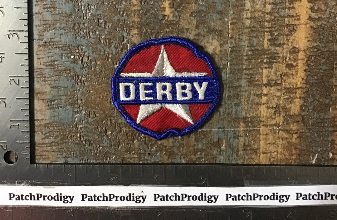 Vintage DERBY OIL Gas Petroleum Company Logo Sew-on Patch 1960s Twill ...