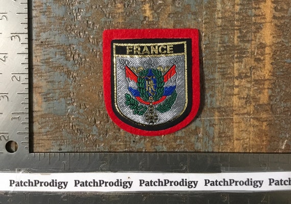 Vintage FRANCE Coat Of Arms Crest Flag Travel Souveni… - Gem