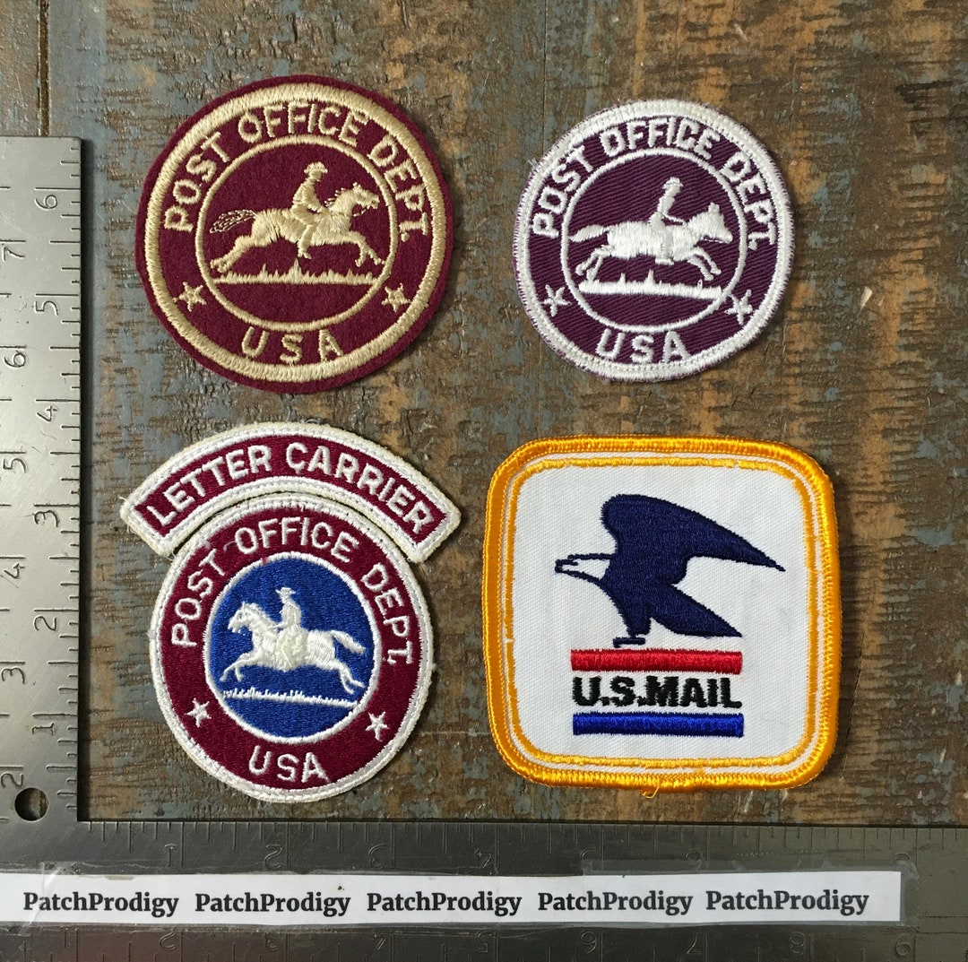 Vintage Set of United States Postal Service Uniform Logo Sew-on Patches ...