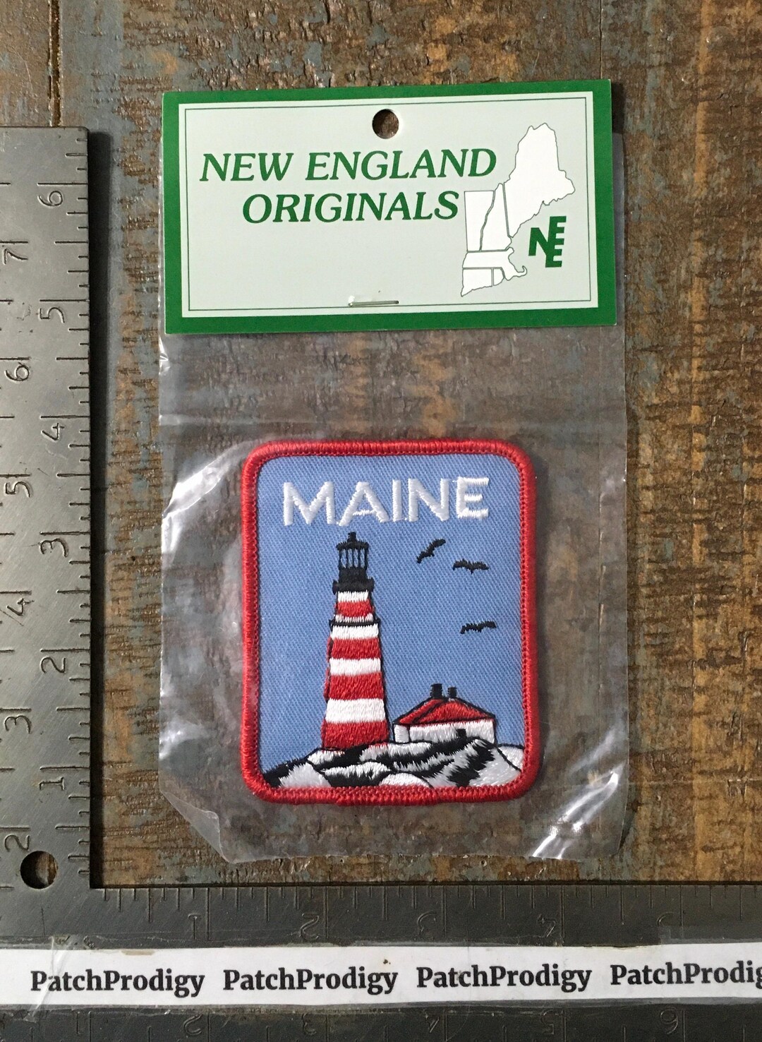 Vintage MAINE Lighthouse Birds Ocean State Travel Souvenir Embroidered ...