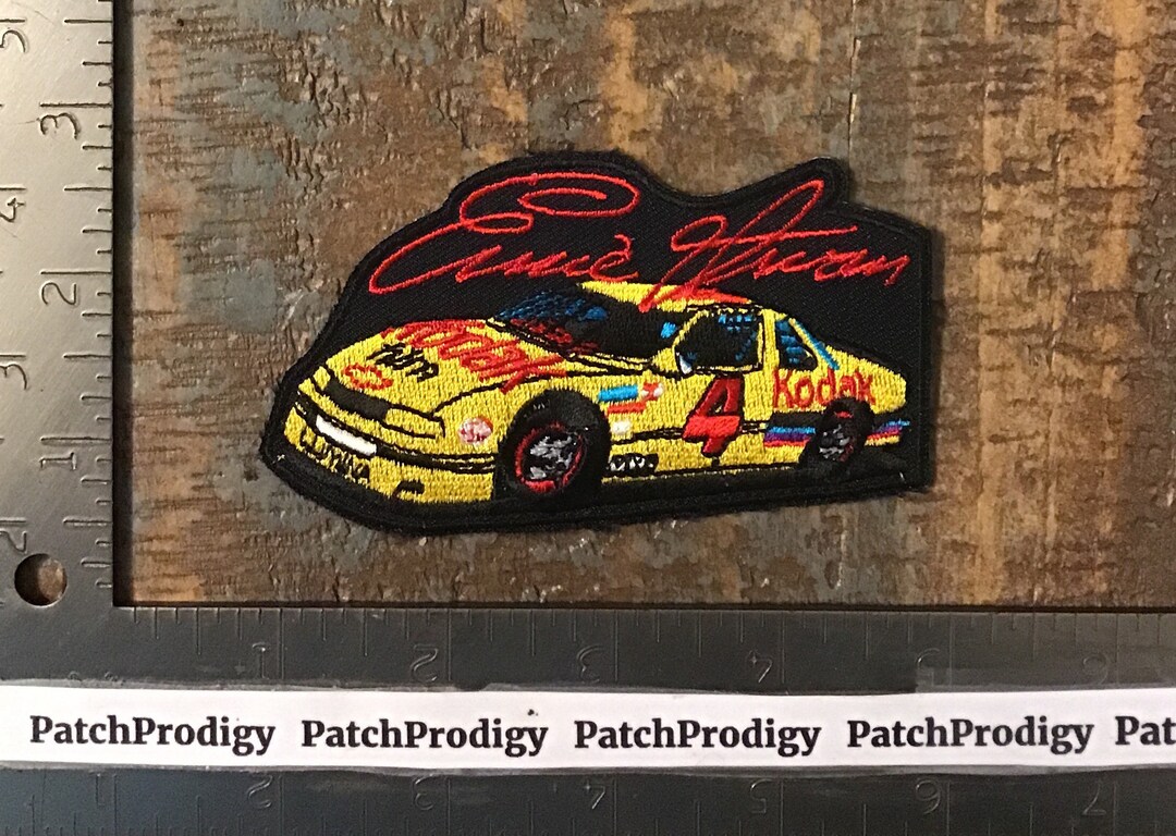Vintage Ernie Irvan Kodak 4 Race Car Driver NASCAR Racing Iron-on Patch ...