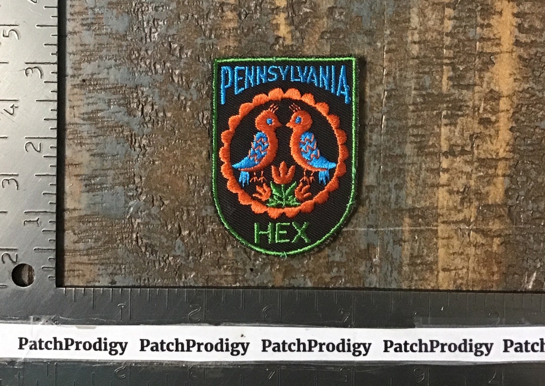 Vintage Pennsylvania Hex Birds Dutch Art Travel Souvenir Sew-on Patch ...