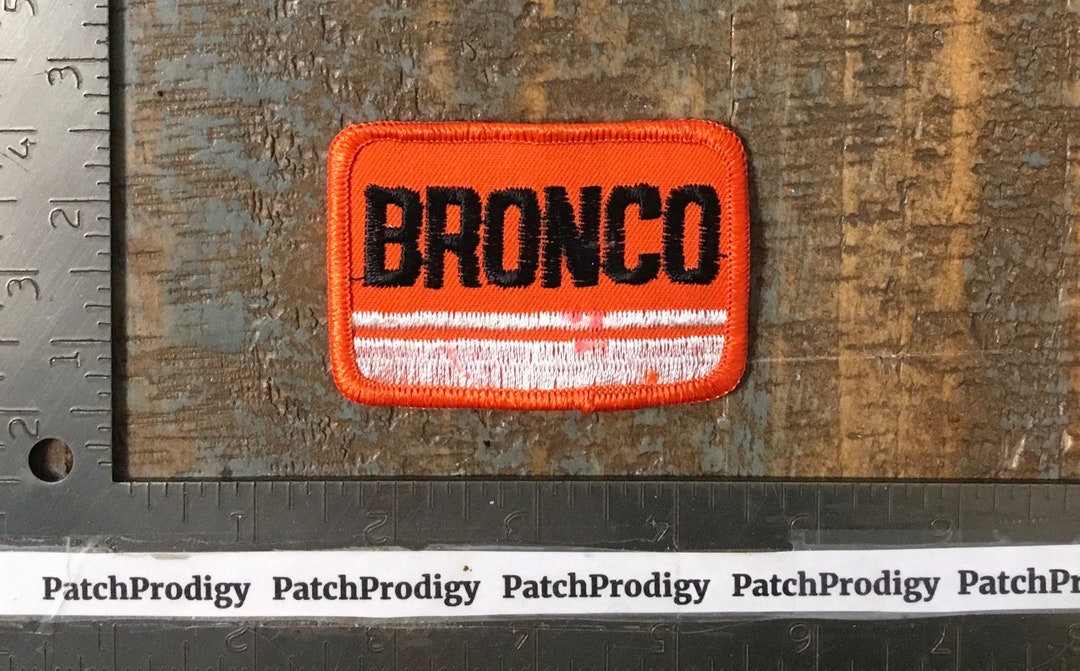 Vintage Ford Bronco Classic SUV Logo Emblem Iron-on Patch 1970s Orange ...
