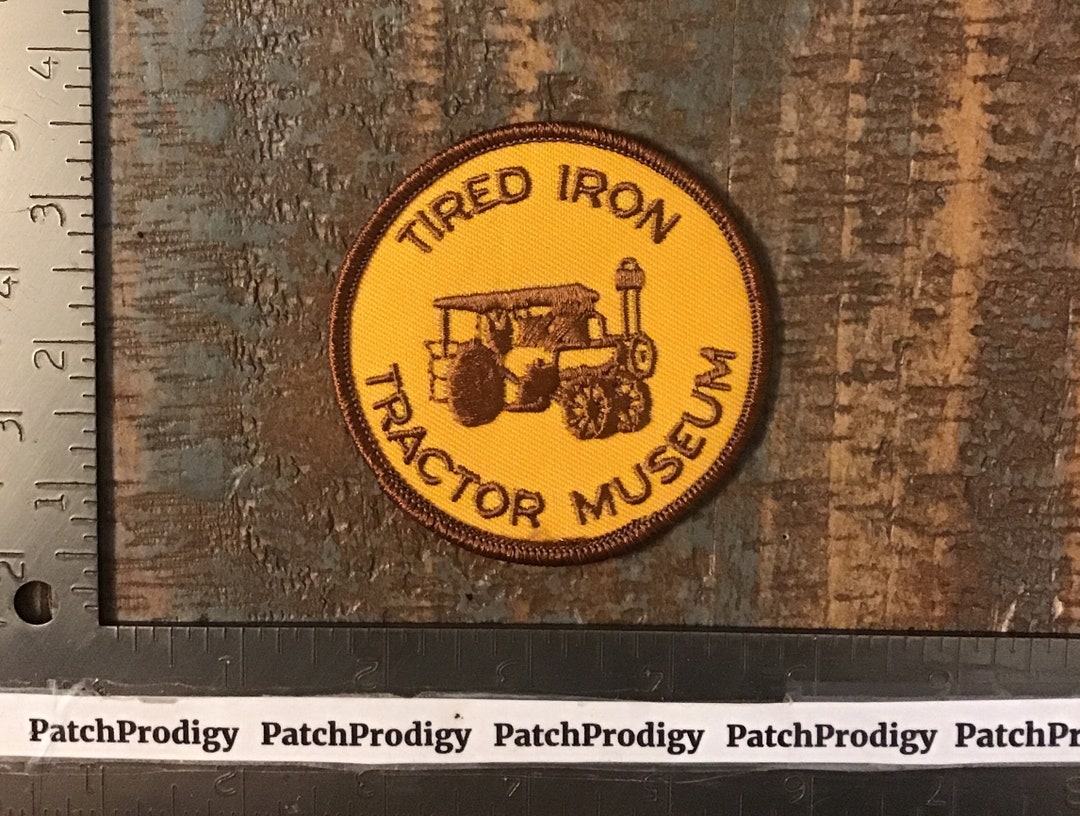 Vintage Tired Iron Tractor Museum New York Travel Souvenir Iron-on ...