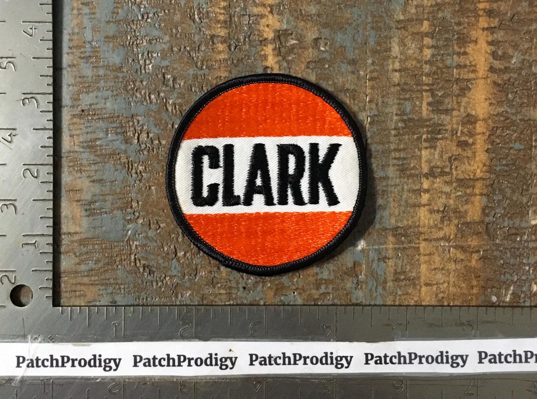 Vintage CLARK Gas Station Oil Gasoline Company Logo Iron-on Patch 1970 ...