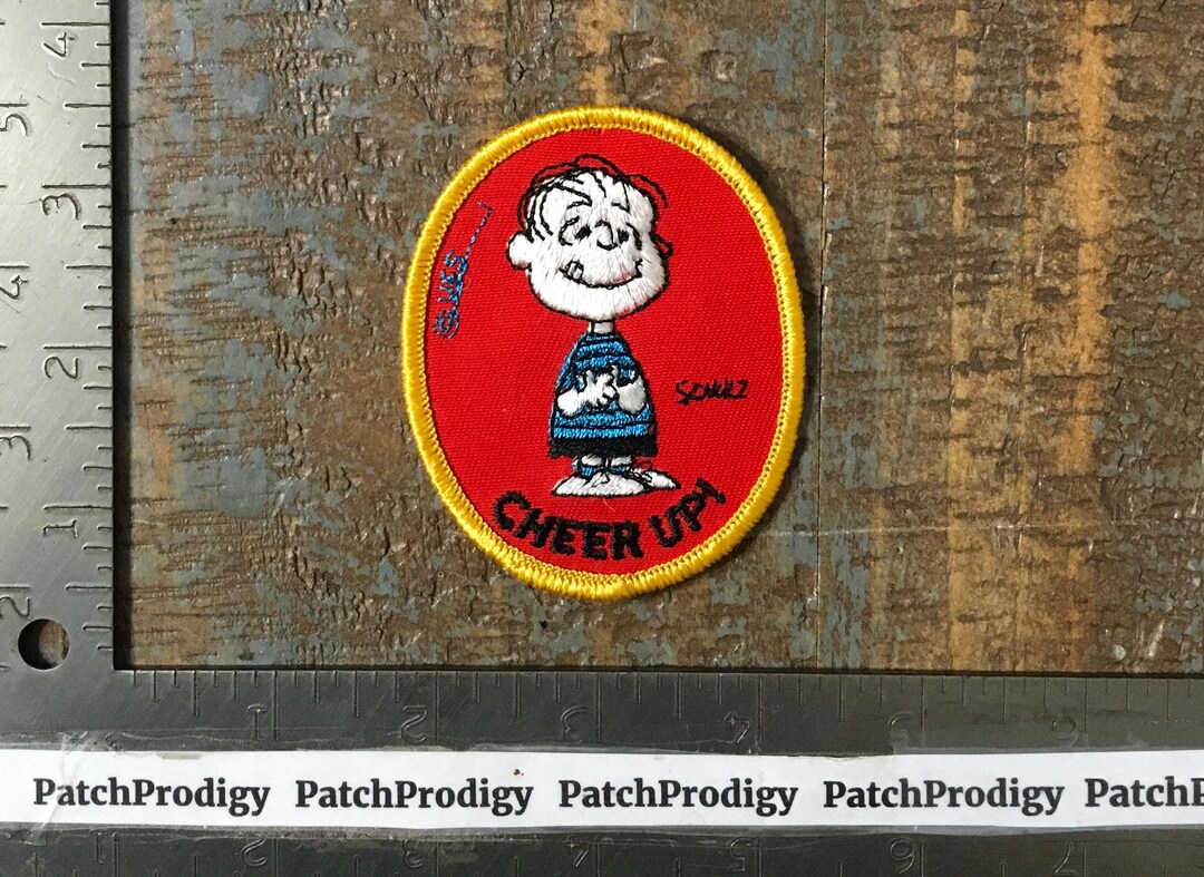 Vintage CHEER UP Linus Peanuts Animated Cartoon Movie Character Sew-on ...