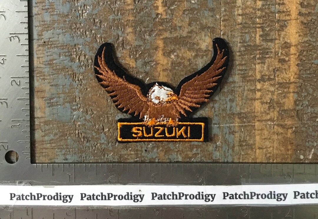 Vintage SUZUKI Motorcycles Dirt Bike Racing Eagle Logo Emblem Iron-on ...