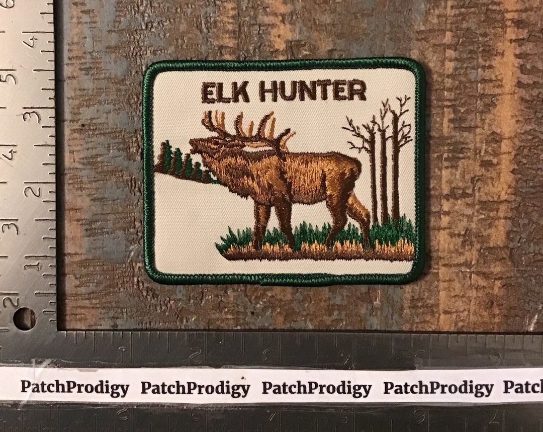 Vintage ELK HUNTER Hunting Wildlife Iron-on Patch Hunt 1970's Twill - Etsy