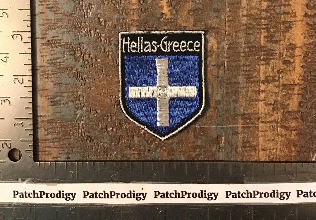 Vintage HELLAS Greece Flag Emblem Travel Souvenir Sew-on Patch Cloth - Etsy