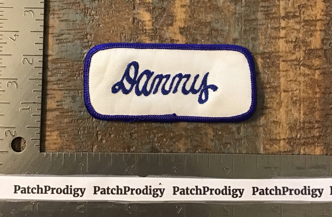 Vintage Danny Name Tag Work Uniform Badge Patch White/blue - Etsy