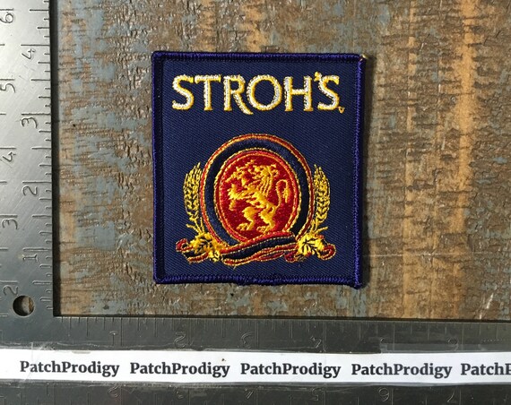 Vintage STROH’S Beer Brewing Company Lion Logo Advert… - Gem