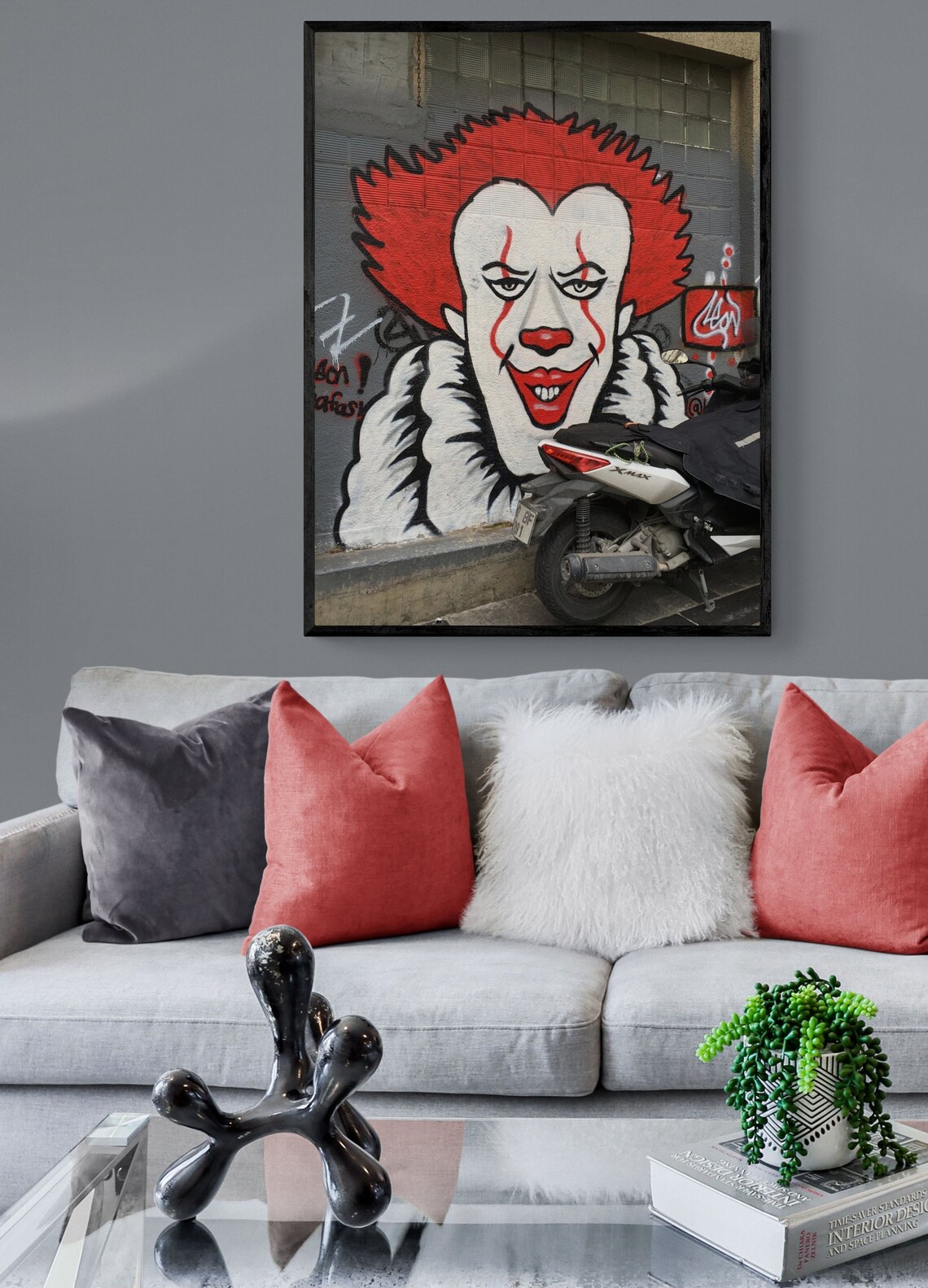 Clown Print, Graffiti Wall Art, Circus Clown, Street Clown Graffiti ...