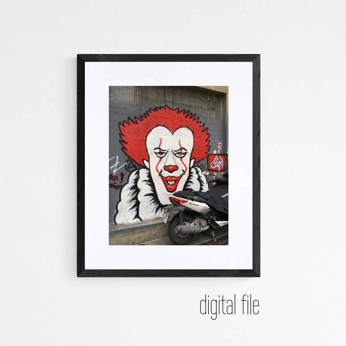 Clown Print, Graffiti Wall Art, Circus Clown, Street Clown Graffiti ...