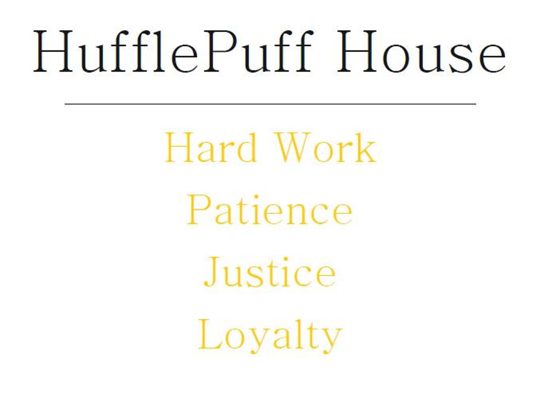 Hufflepuff House Traits Digital Download - Etsy