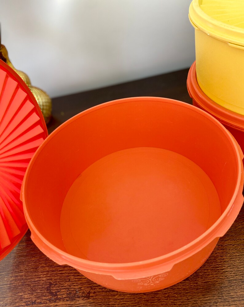 Vintage 1970s Retro MCM Tupperware Round Servalier Stackable - Etsy