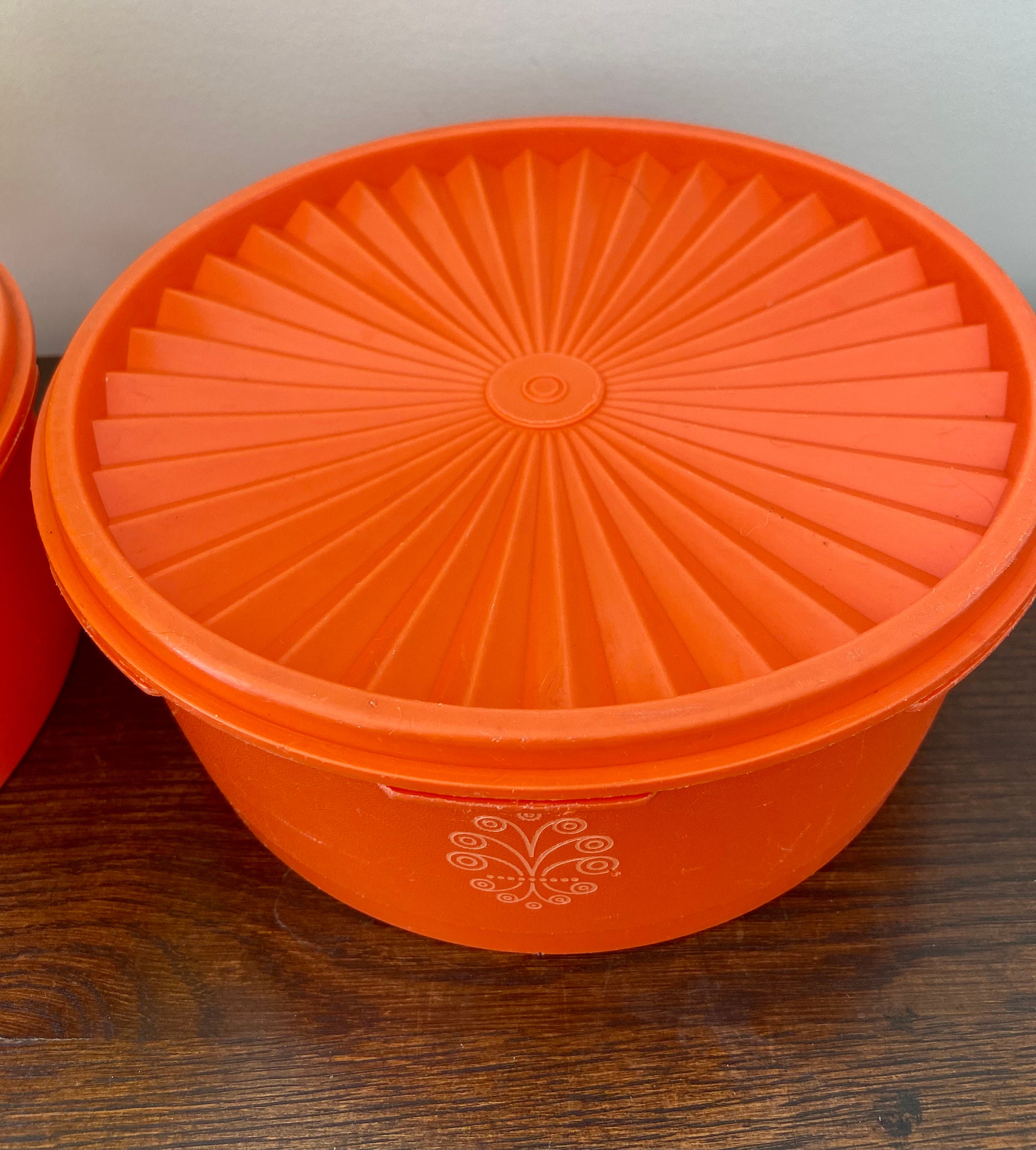 Vintage 1970s Retro MCM Tupperware Round Servalier Stackable Canisters ...