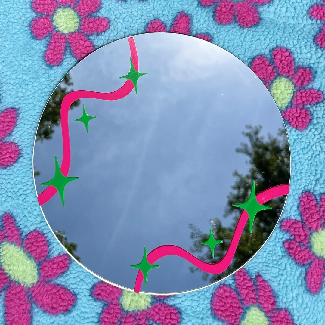 Psychedelic Swirls & Stars Mirror Multiple Colors and Sizes - Etsy