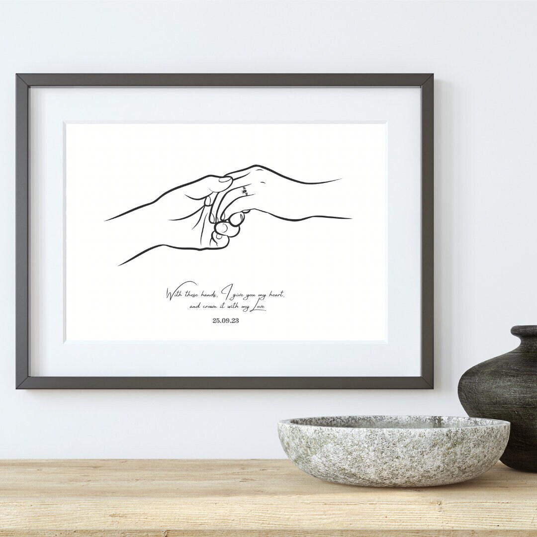 Personalized Celtic Claddagh Wedding Print: Irish Couple Gift - Etsy