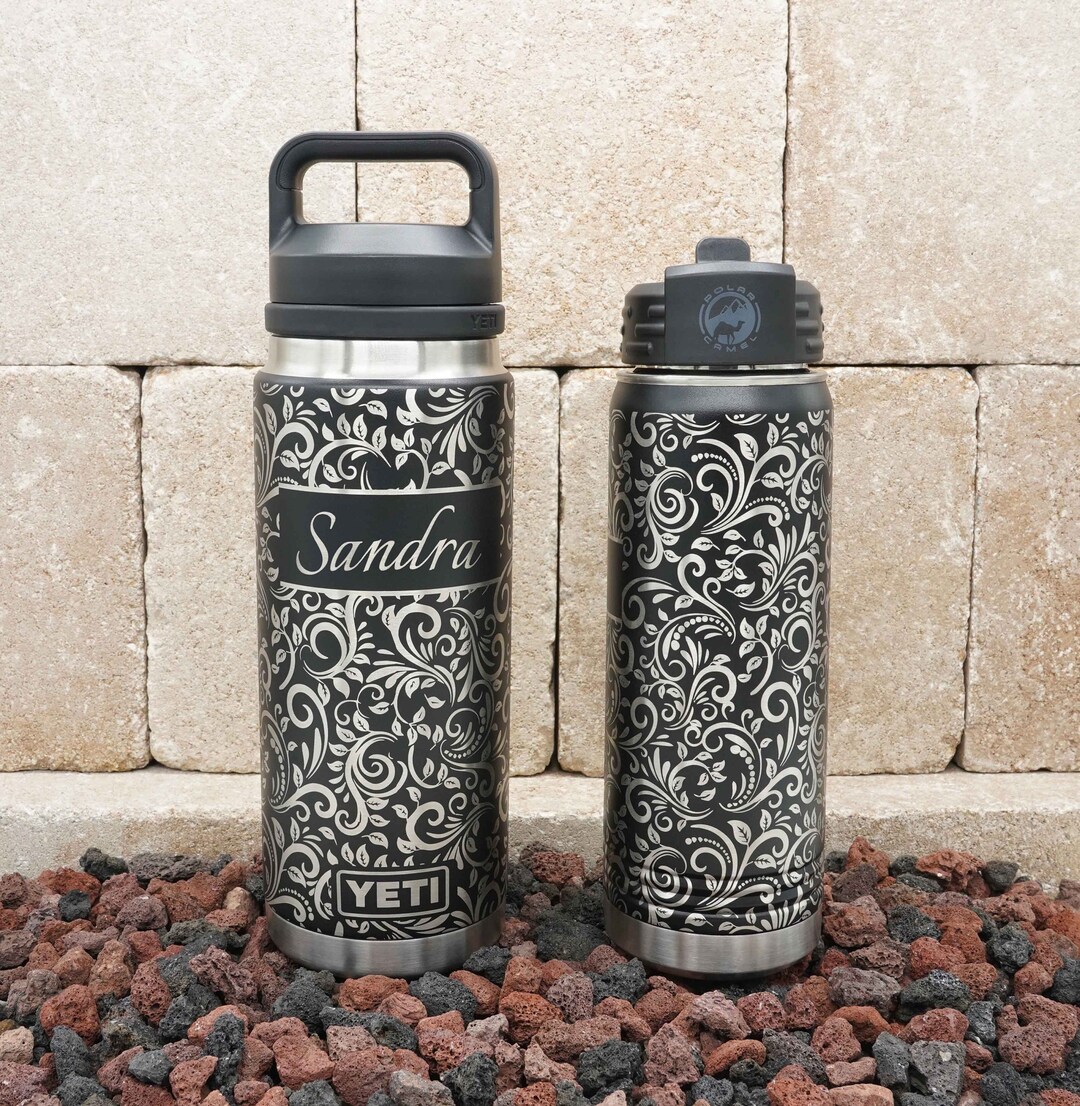 Personalized YETI® or Polar Camel Water Bottles Laser Engraved With ...