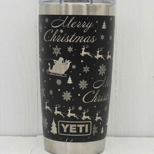 Christmas Laser Engraved YETI® or Polar Camel Insulated Tumbler - Merry ...