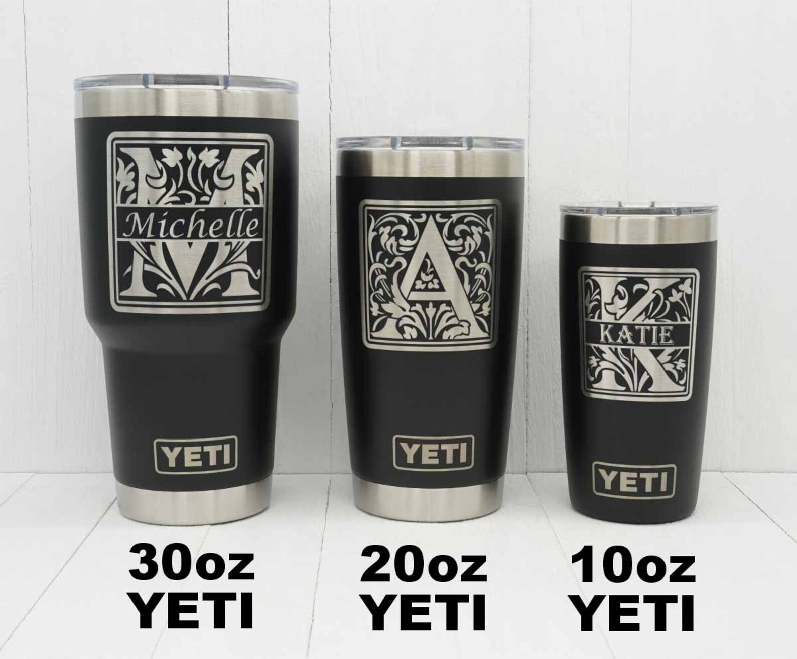 Personalized YETI® or Polar Camel Tumbler Laser Engraved With Patterned ...