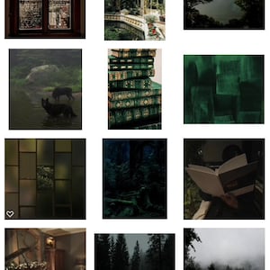 70 PCS | Green Dark Academia Wall Collage Kit |forestcore Aesthetic ...