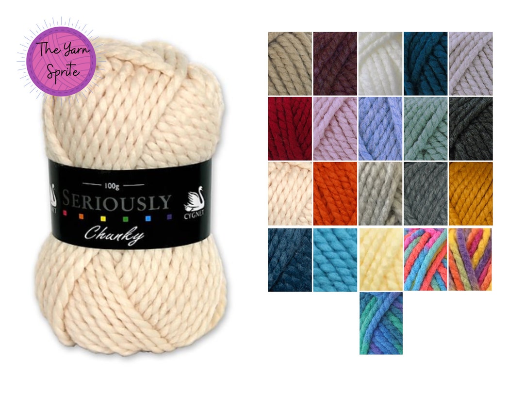 Cygnet Seriously Chunky 100g Yarn/wool for Knitting / Crochet - Etsy