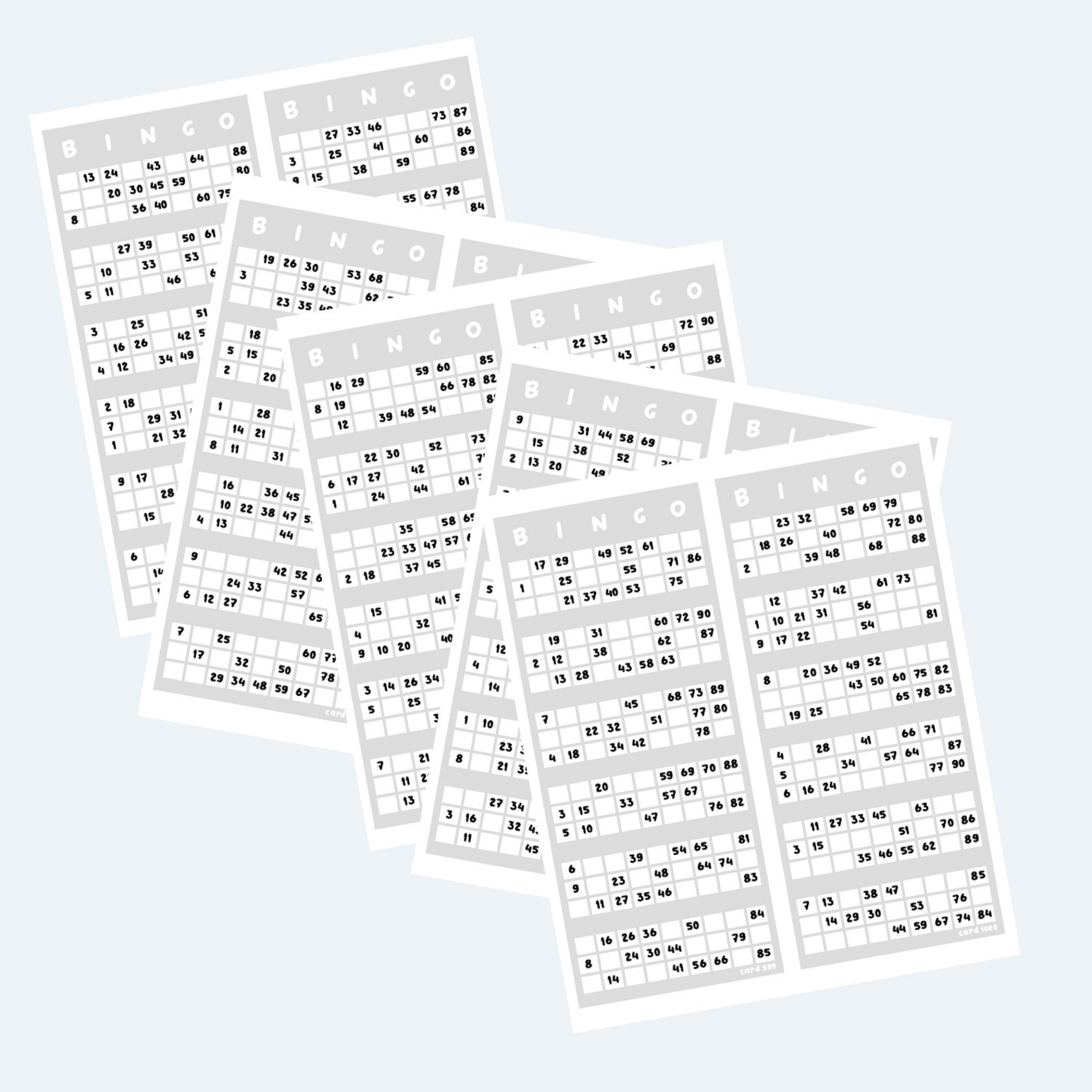Printable UK Style 1 90 Bingo Ticket Cards 2 Per Page 500 Pages printable-uk-style-1-90-bingo-ticket-cards-2-per-page-500-pages