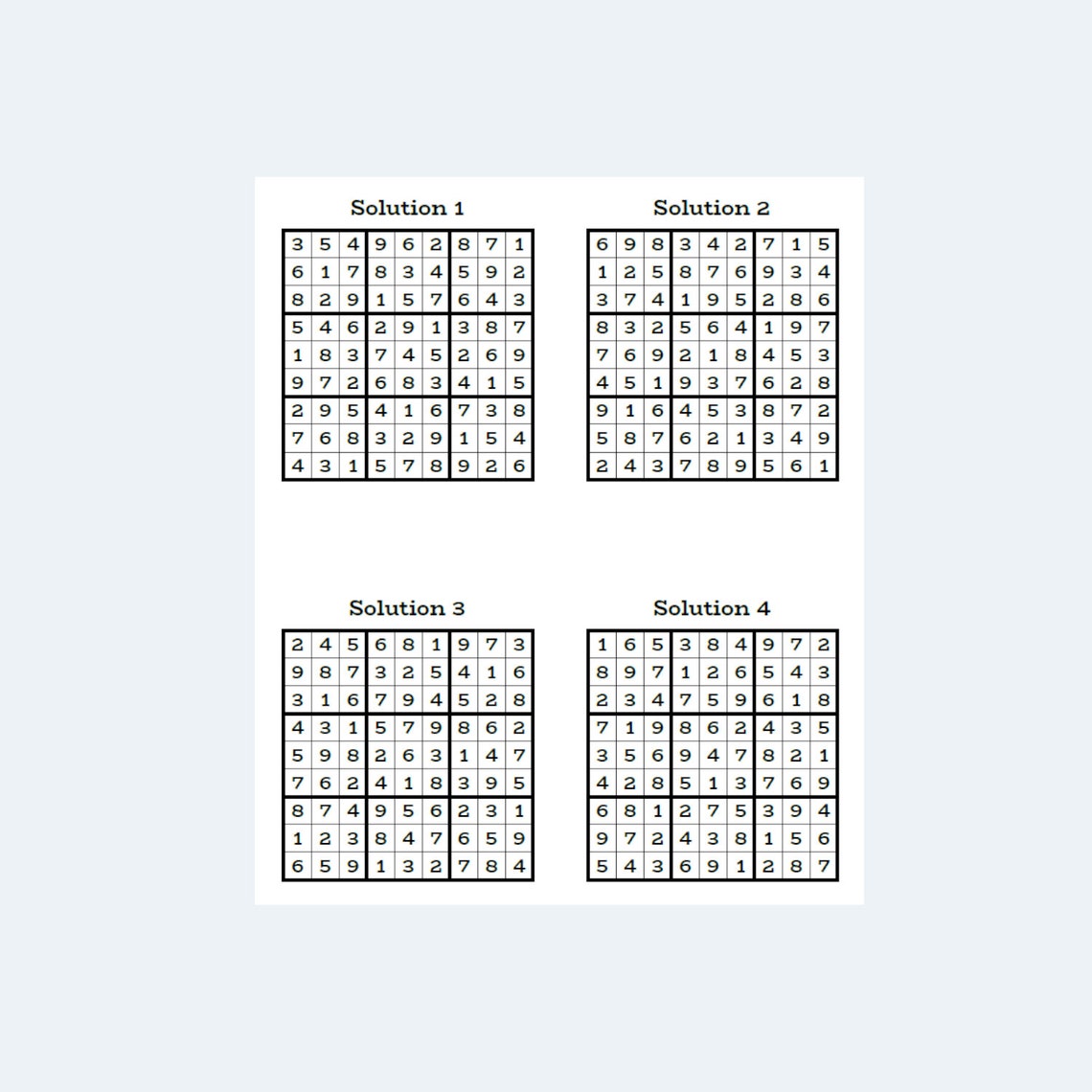 Sudoku Puzzles Jumbo Set 1000 Easy-solve Sudoku Puzzles 4 Per-page With ...