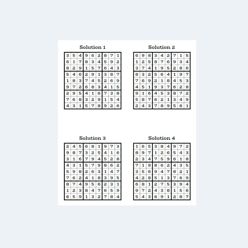 Sudoku Puzzles Jumbo Set 1000 Easy-solve Sudoku Puzzles 4 Per-page With ...