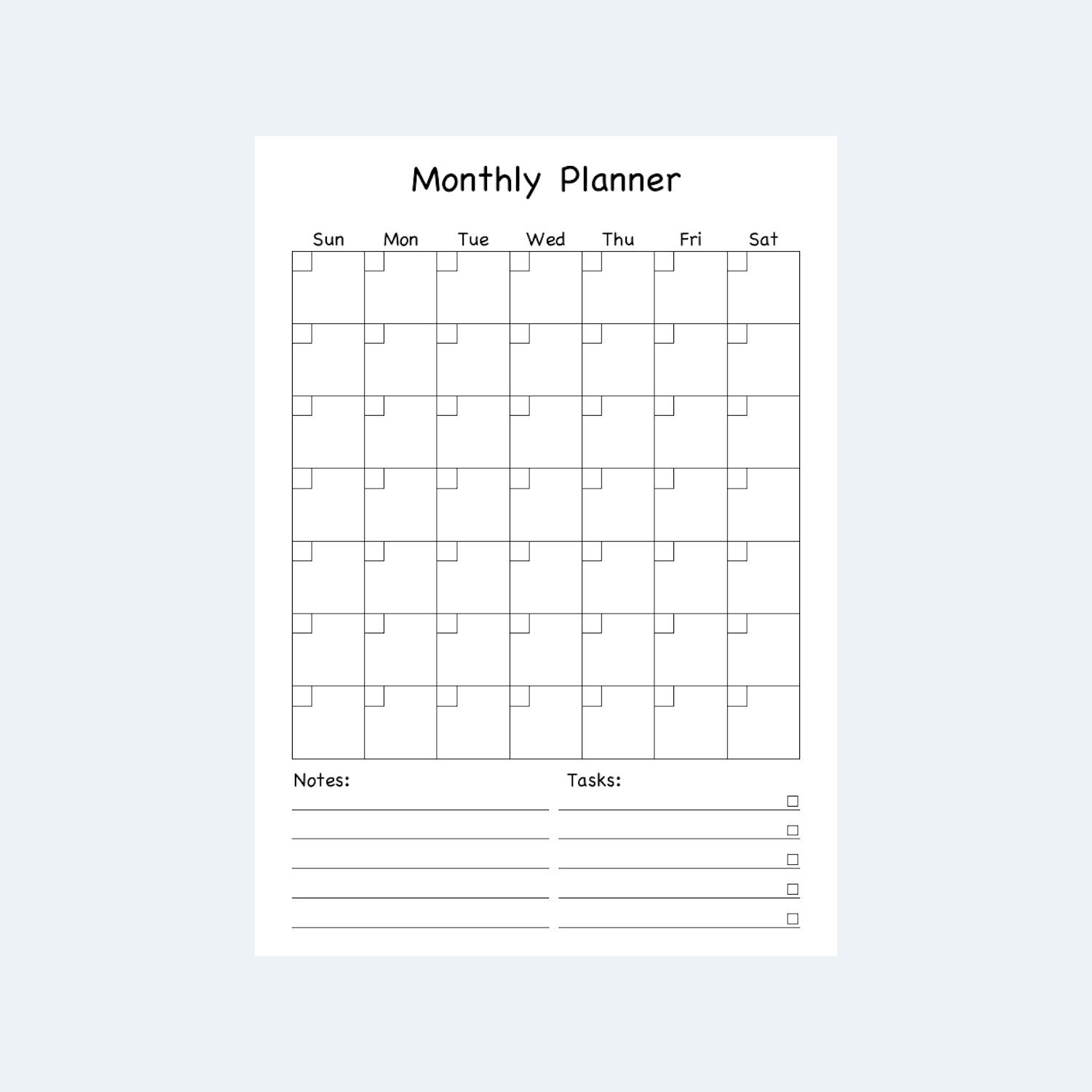 Printable Planner Templates Month, Week and Day Planners - Etsy