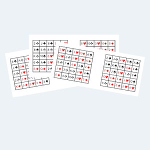 Poker Game Style Bingo Cards – 2 per Page – 500 Pages /1000 Printable ...