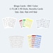 Buzzword Bingo Cards – Colorful Printable Bingo Cards 2 per Page - 500 ...