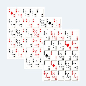 Poker Game Bingo Cards 1000 Printable Poker Bingo Cards Digital ...