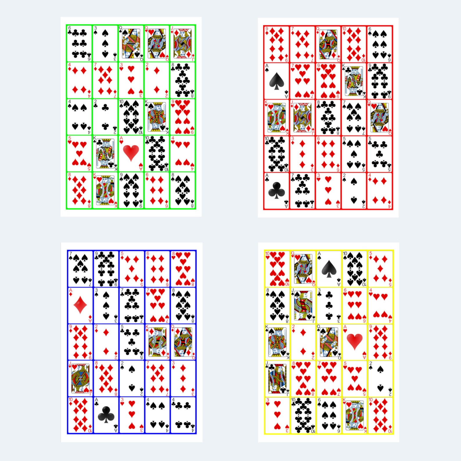 Poker Game Bingo Cards – 1000 Printable Poker Bingo Cards – Digital ...