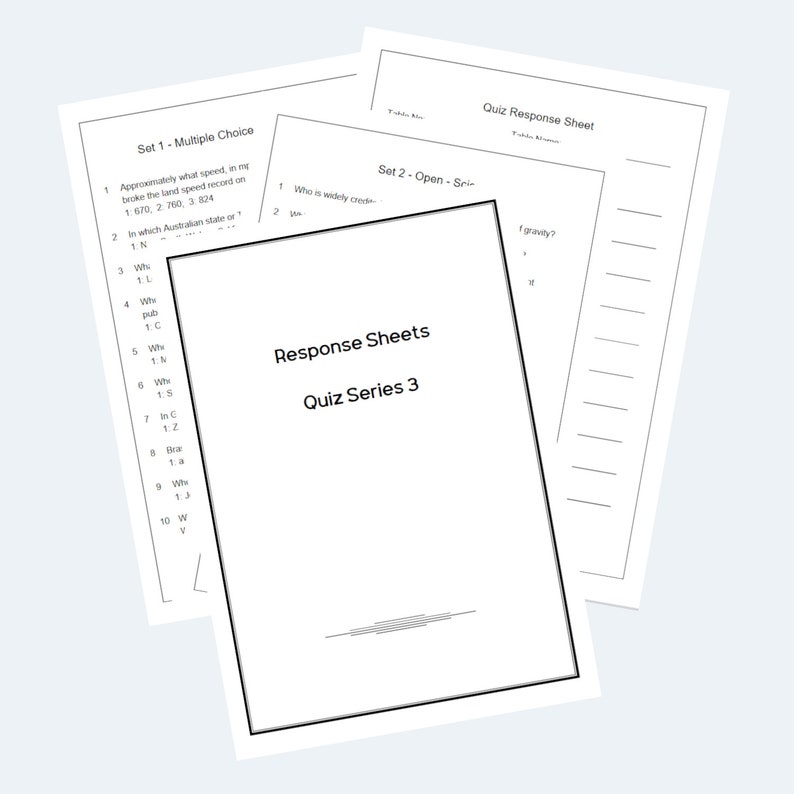 Trivia Quiz Questions - 80 Formatted Questions - 40 Open and 40 ...