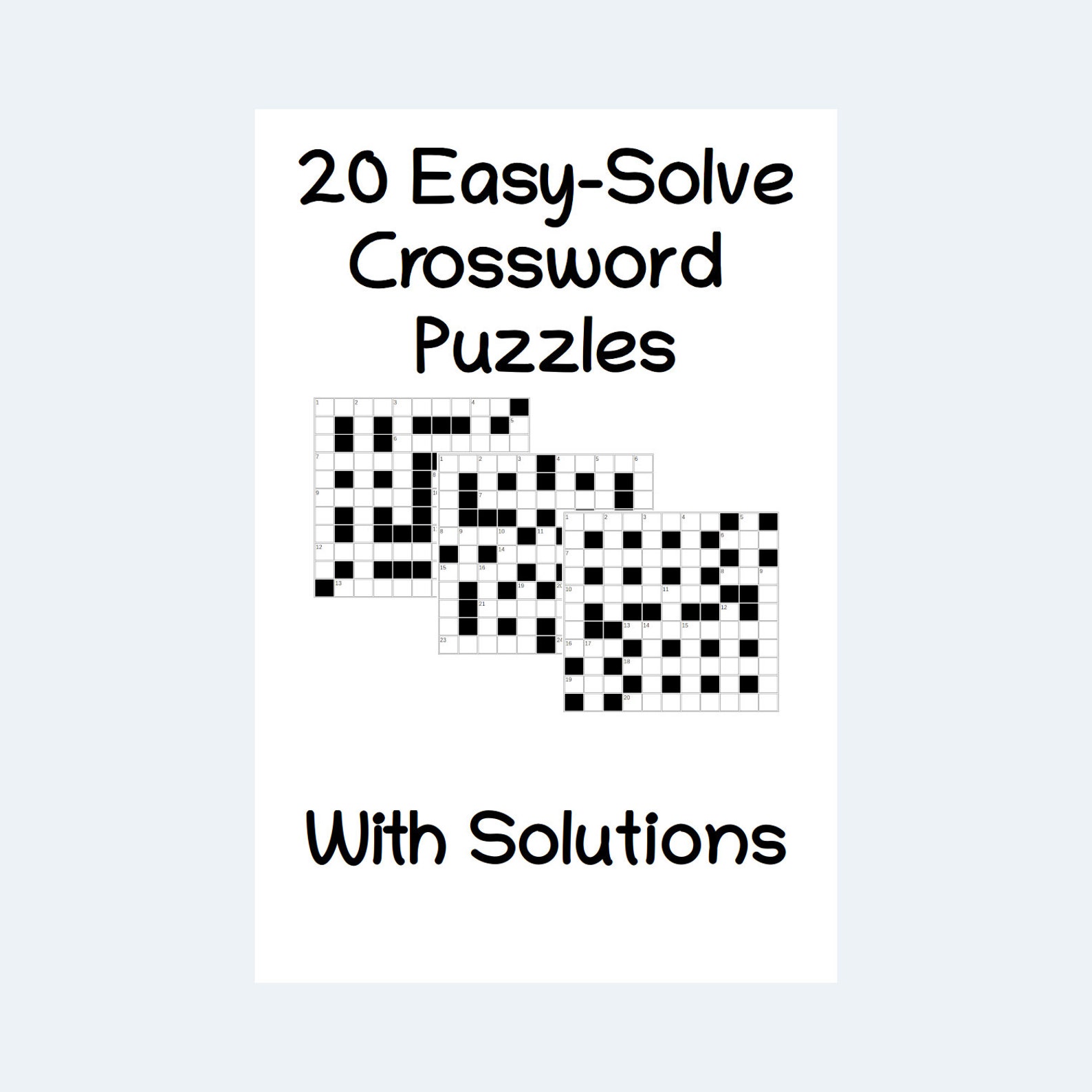 20 Printable Easy-solve Crossword Puzzles - Downloadable Printable ...