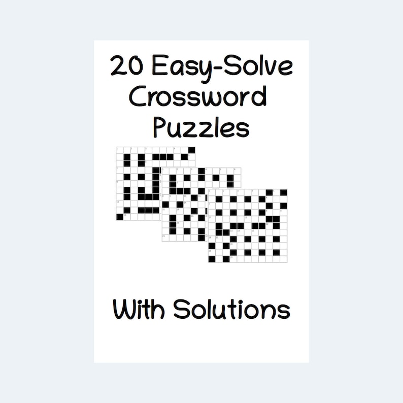 20 Printable Easy-solve Crossword Puzzles - Downloadable Printable ...