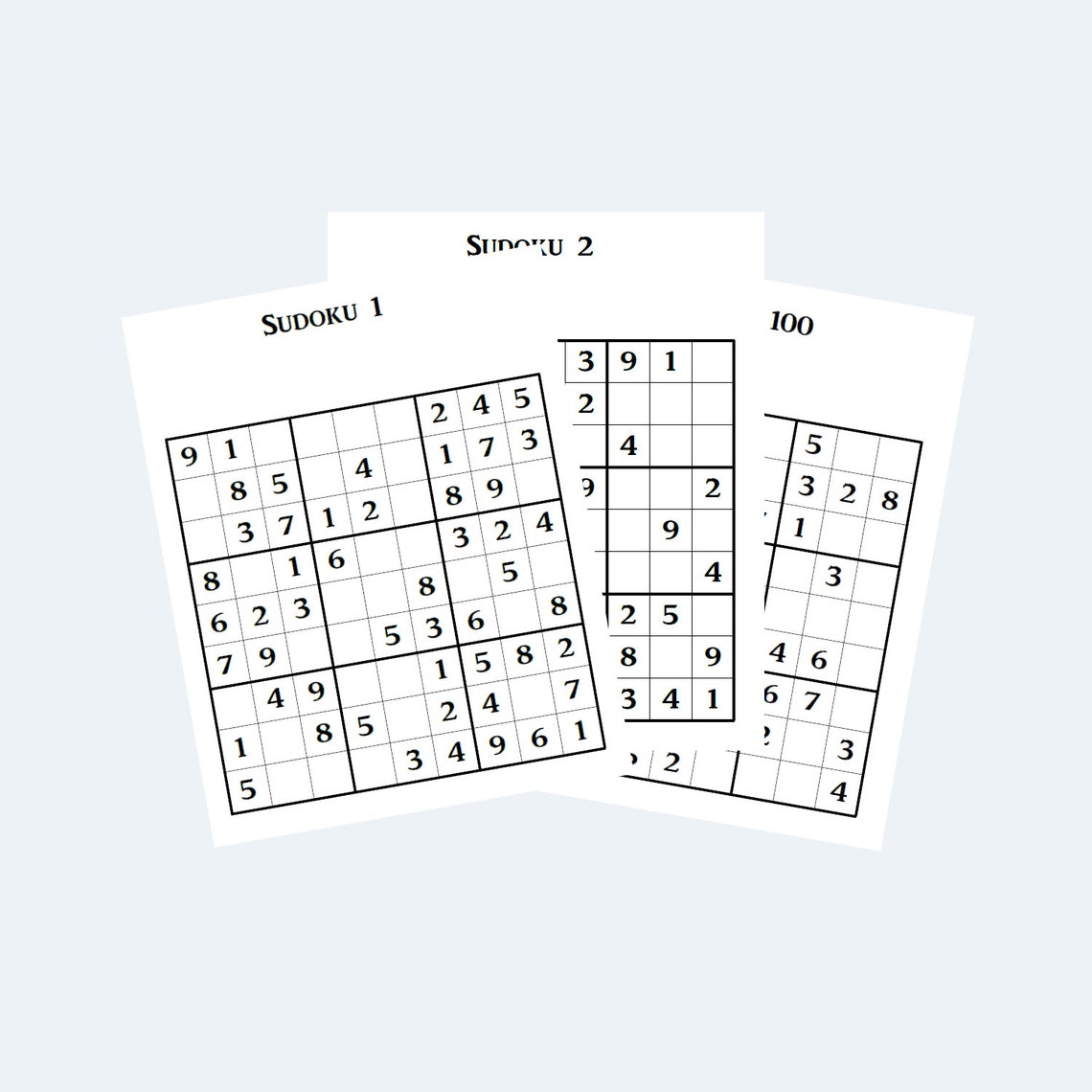 Sudoku Puzzles 100 Easy-solve Sudoku Puzzles Large Print One Per-page ...