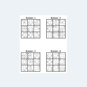 Sudoku Puzzles – 100 Easy-solve Sudoku Puzzles - Four Per-page Volume 1 ...