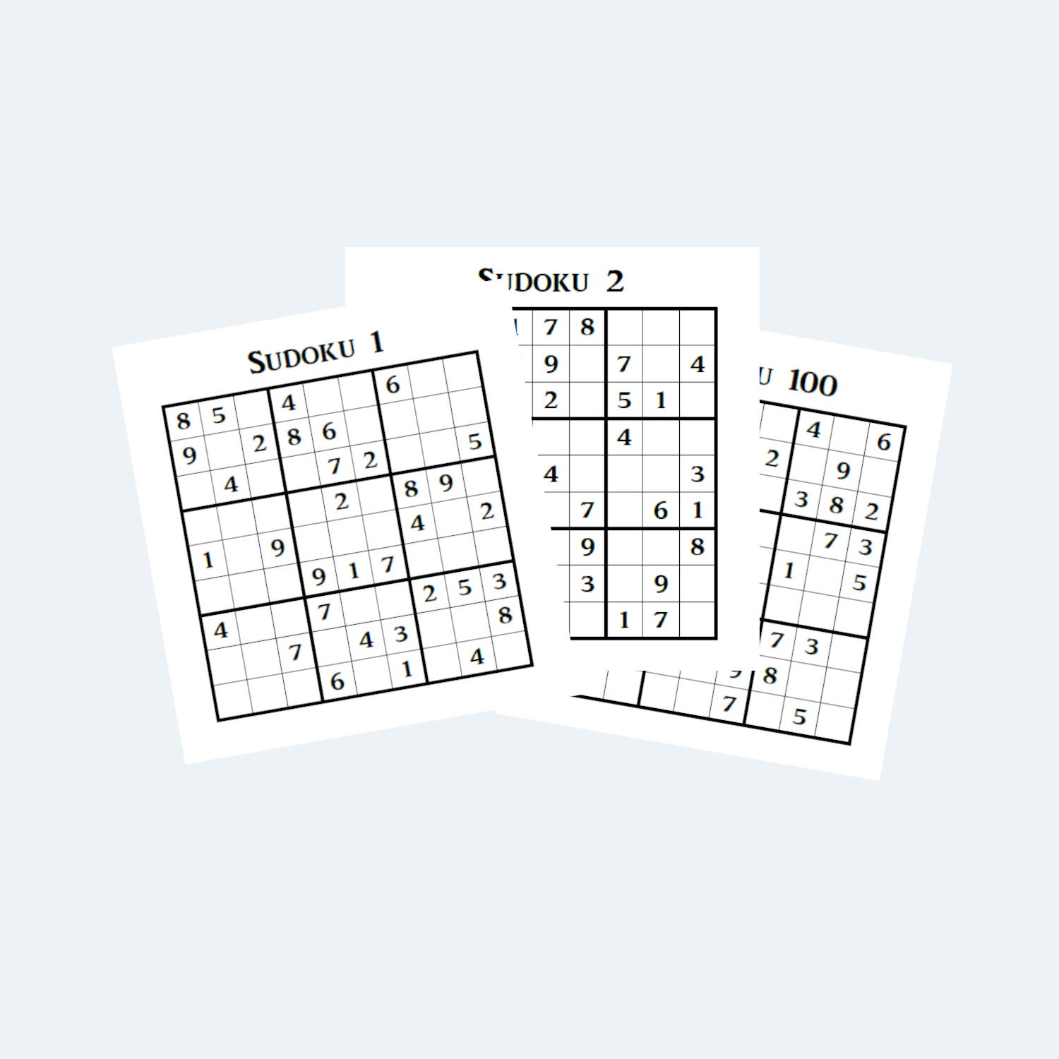 Sudoku Puzzles – 100 Easy-solve Sudoku Puzzles - Two Per-page Volume 1 ...