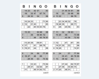 1000 90 Number Bingo Tickets PDF Immediate Download UK Bingo - Etsy