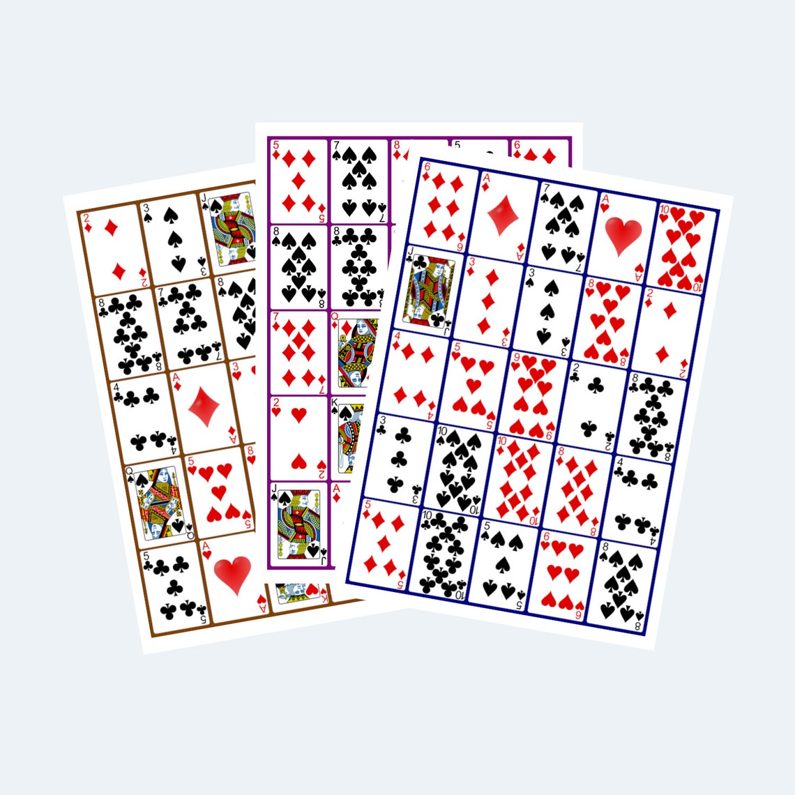 Poker Game Bingo Cards – 1000 Printable Poker Bingo Cards – Digital ...