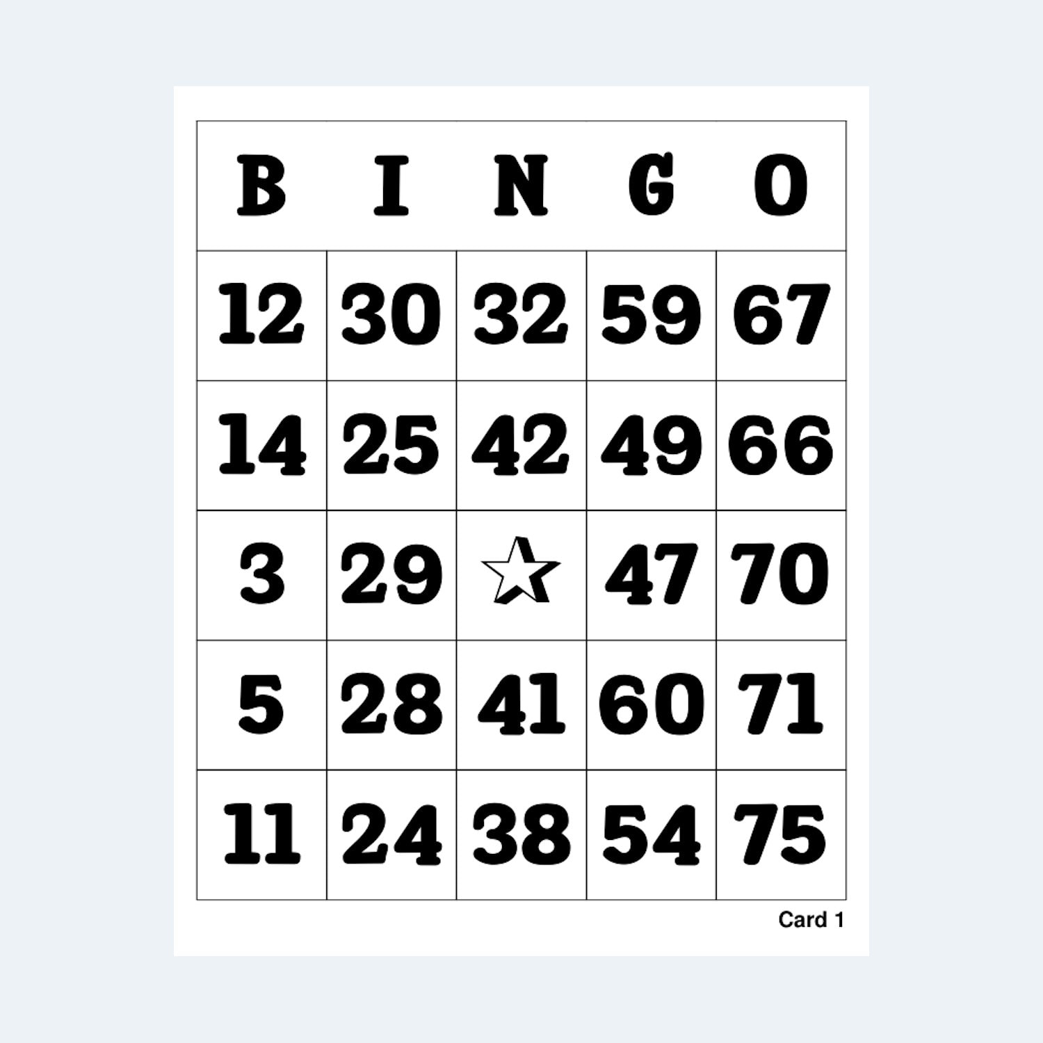 Bingo Cards Printable Bingo Cards 2 per Page 500 Pages / 1000 Cards - Etsy