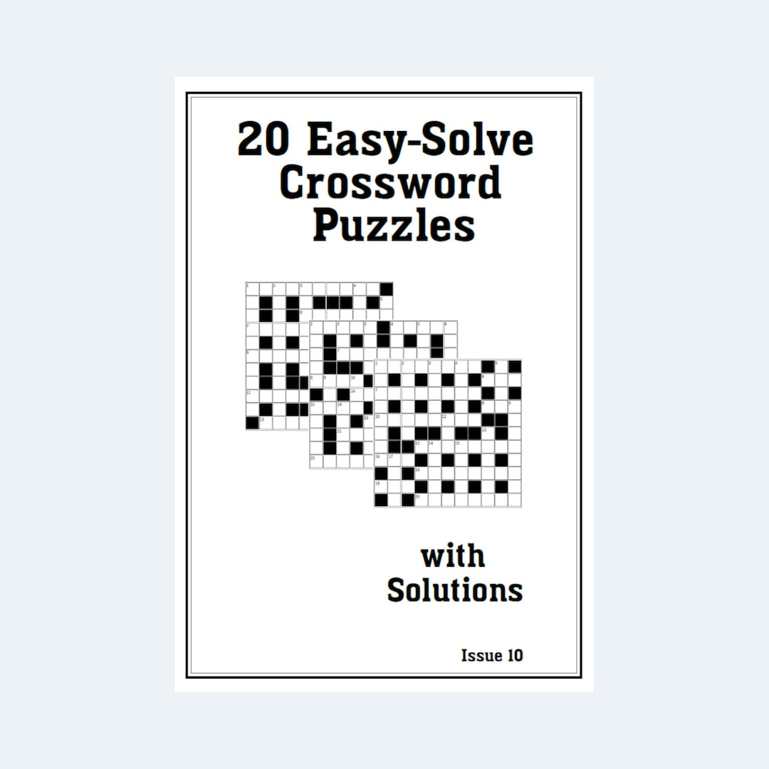 20 Printable Easy-solve Crossword Puzzles With Solutions – Issue 10 ...