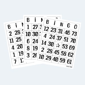 Bingo Cards - Printable Bingo Cards 2 per Page – 500 Pages / 1000 Cards ...